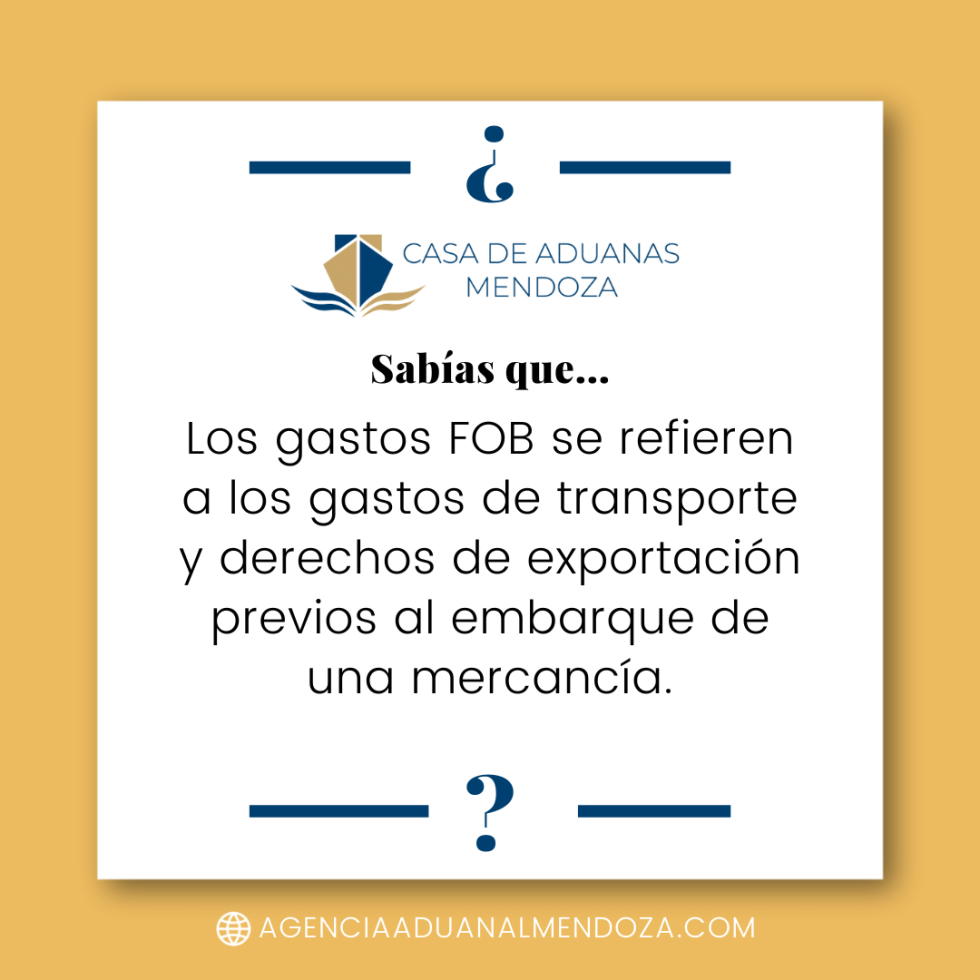 Los Gastos FOB se refieren a los gastos de transporte y derechos de ...